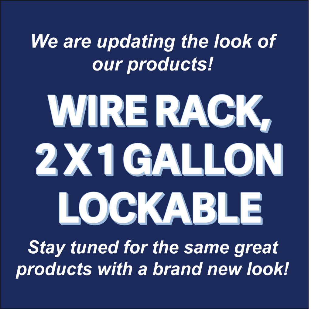 Wire Rack, 2 x 1 gallon, Lockable - Blue Cardinal Chemical
